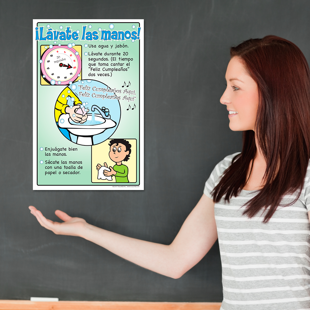 Spanish Wash Your Hands Poster – ToucanEd